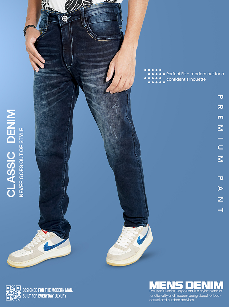 Denim Pants Deep Colors for Men Premium T-Shirts - FnF Colors